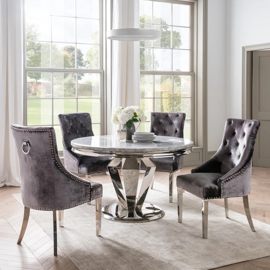 Athena Round Dining Table 1.3m – CJ Furnishing